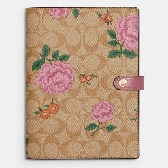 Coach | Office | Coach Prairie Rose Canvas And Leather Notebook | Poshmark